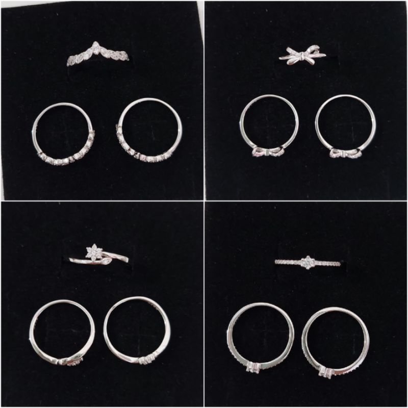 Jual Cincin Simpel Perak 925 Lapis Mas Putih | Shopee Indonesia