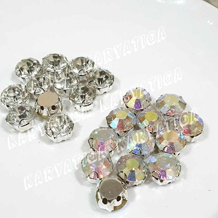 Jual SS45 Diamond / Kristal Cangkang Bulat Anti Sangkut 10 mm (12 Pcs ...