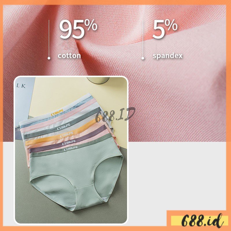 Jual Celana Dalam CD Wanita Model Polos Ukuran L Standar Bahan Katun Lembut gaya Korea Impor ...