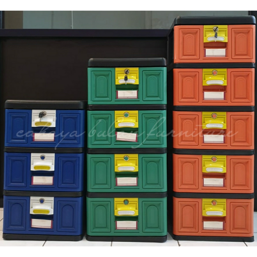 Jual LACI PLASTIK BRAVO 3 / 4 / 5 SUSUN + KUNCI / PLASTIC STORAGE ...