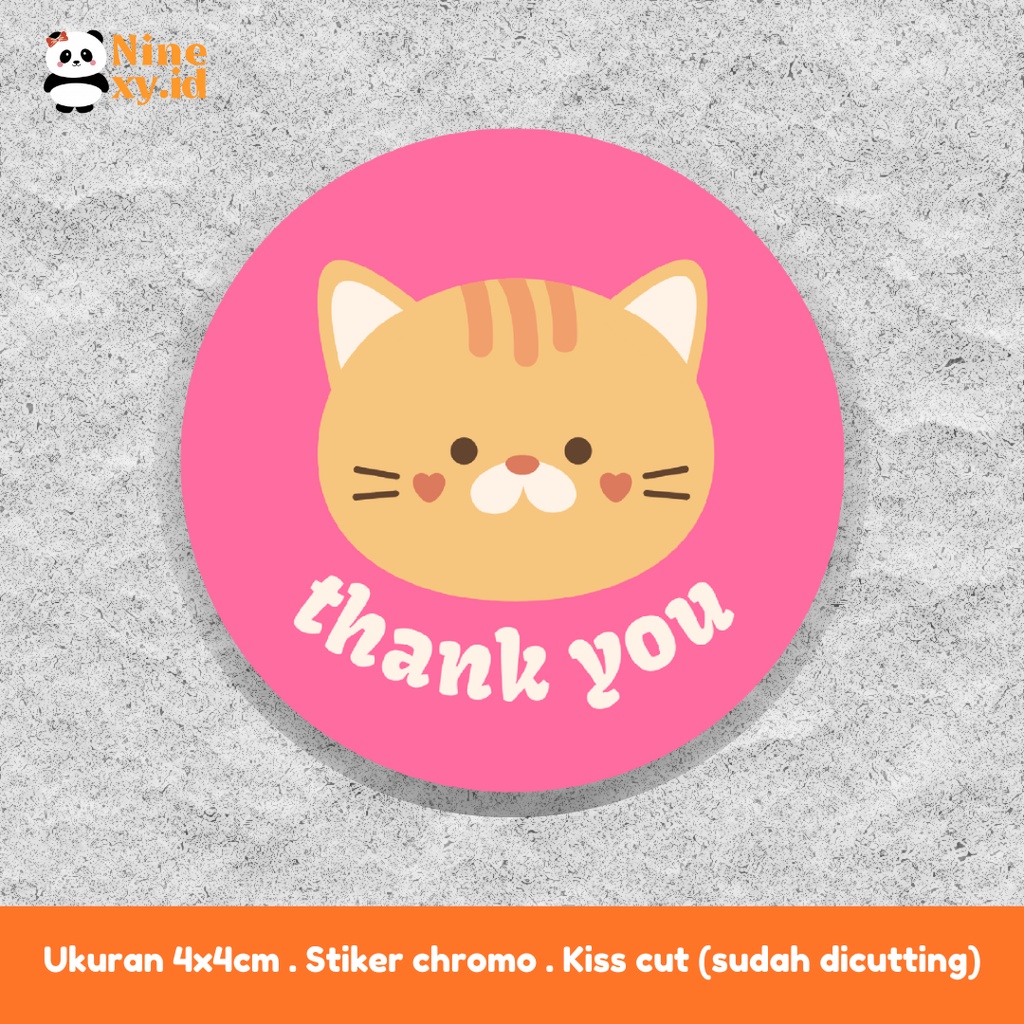 Jual Stiker thank you label online shop bisa custom bahan chromo ukuran ...