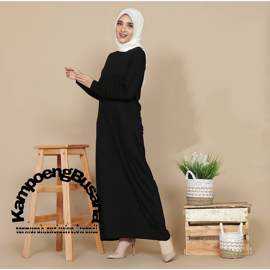 Jual Manset Gamis Polos Lengan Panjang Bahan Spandek Rayon Premium ...