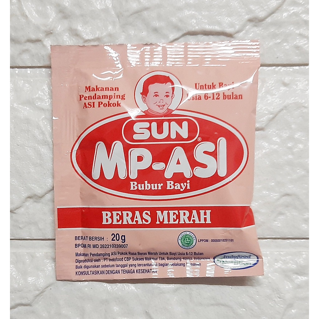 Jual SUN MP-ASI Bubur Bayi Sachet Usia 6-12 Bulan 20g | Shopee Indonesia