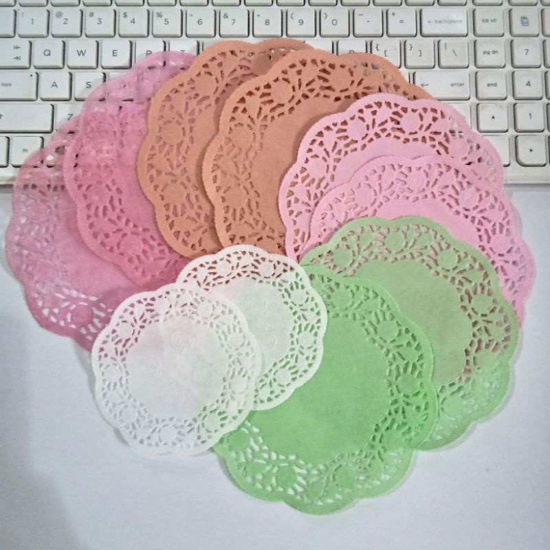 Jual (DSP) 1 SET/10 PCS SCRAPBOOK PAPER DOILY/KERTAS DOILIES PAPER ALAS ...