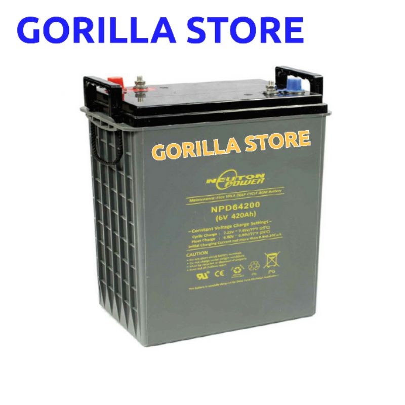 Jual Neuton Power NPD64200 6V 420Ah MF Deep Cycle AGM VRLA Battery ...