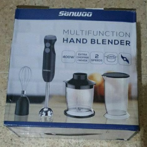 Jual SANWOO HAND BLENDER SET MHB-400 WARNA BLACK / HITAM ORIGINAL NEW ...