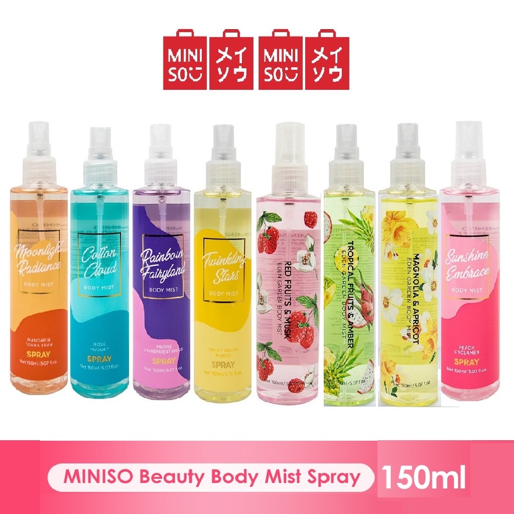 Jual MINISO Body Mist 150ml Fragrance Spray Tahan Lama Natural Series ...