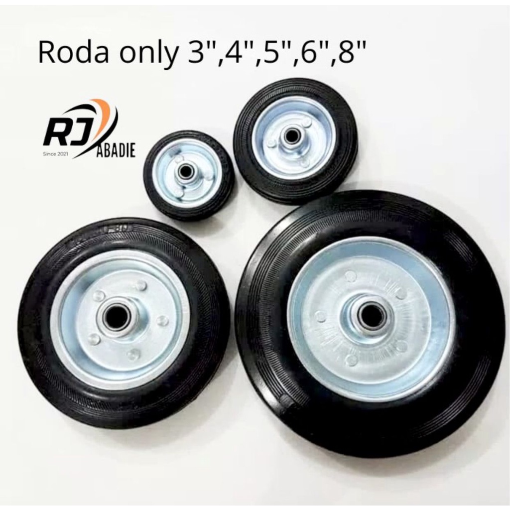 Jual Ban Roda Only 6" Wheel Karet Etalase Troli Trolley Gerobak ...