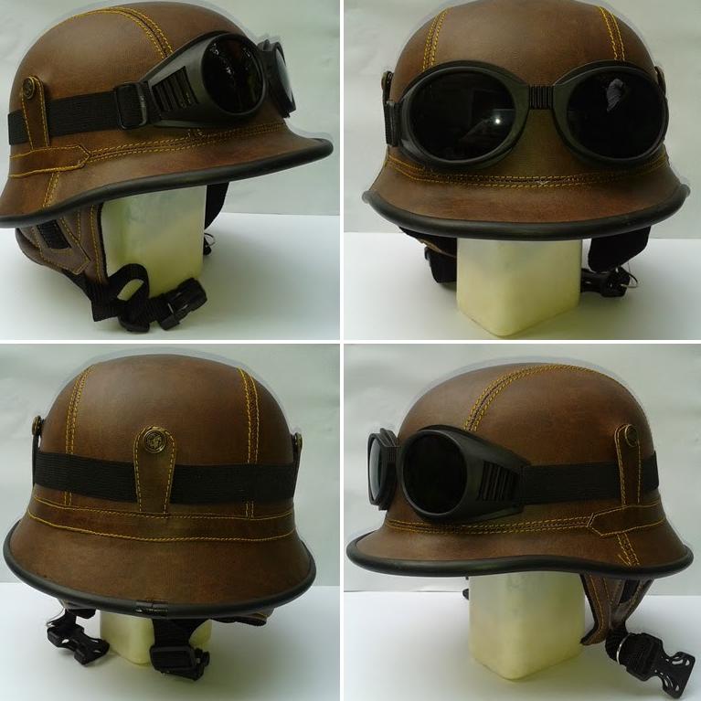 Jual [PRODUK JL67A] Helm Retro Nazi Kacamata Klasik Handmade Jadul Era ...