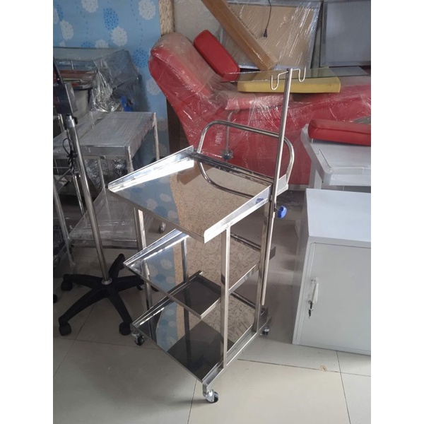 Jual troli monitor USG / trolley EKG bahan stainless | Shopee Indonesia