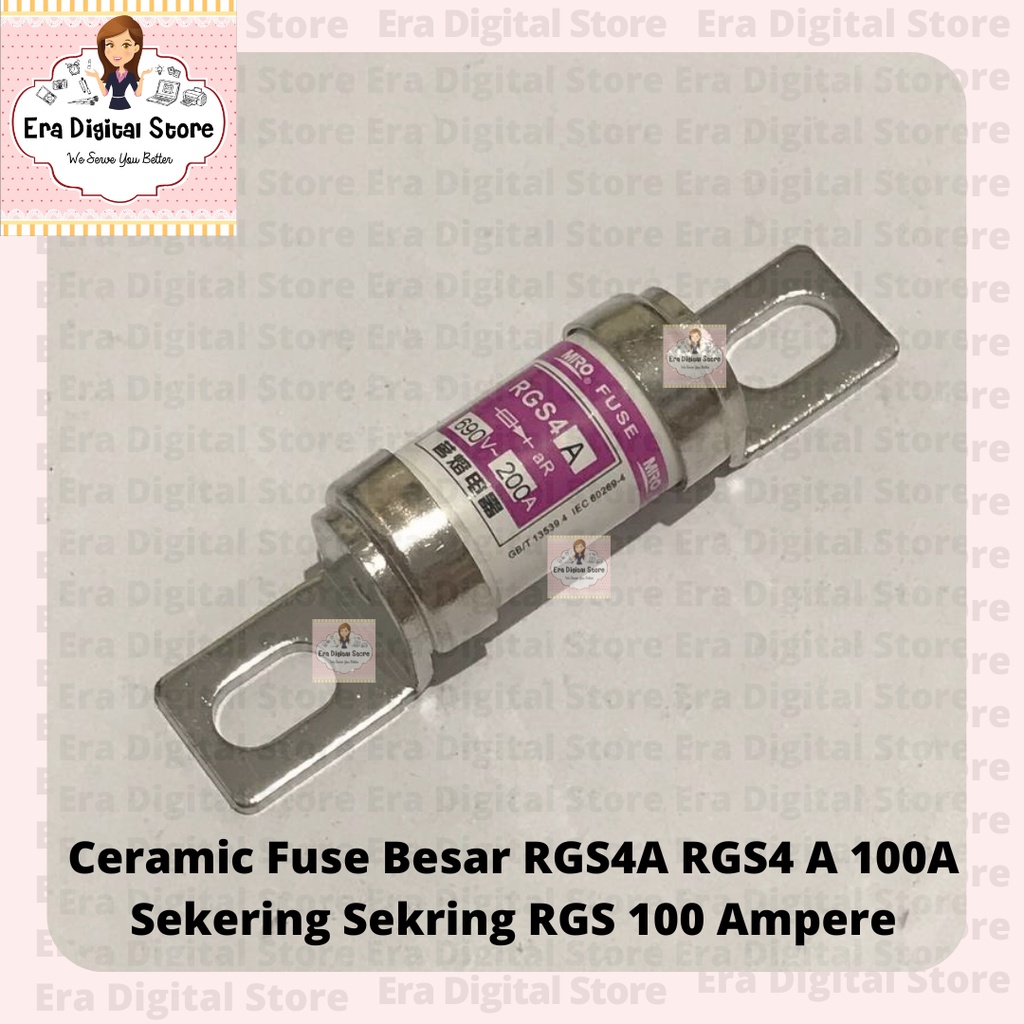 Jual Ceramic Fuse Besar RGS4A RGS4 A 100A Sekering Sekring RGS 100 ...