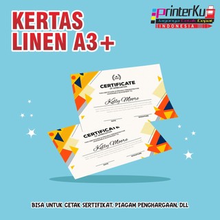 Jual CETAK KERTAS LINEN SERTIFIKAT, PIAGAM A3+ | Shopee Indonesia