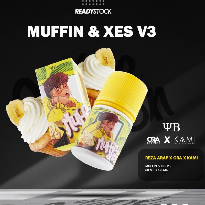 Jual MUFFIN & XES V3 BANANA CREAM MUFFIN LIQUID 60ML AUTHENTIC BY YBRAP ...