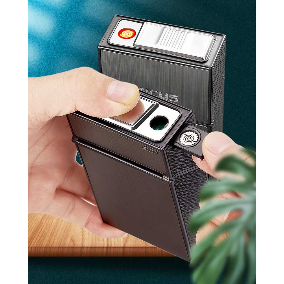 Jual EXLS8 Focus Kotak Bungkus Rokok Keren 20 Slot dengan Korek Elektrik Pyrotechnic - YH083 ...