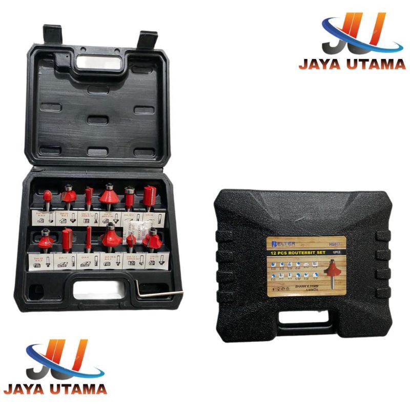 Jual MATA PROFIL KAYU 1/4" 12 PCS MATA ROUTER 1/4 INCH MATA PROFIL UKIR ...