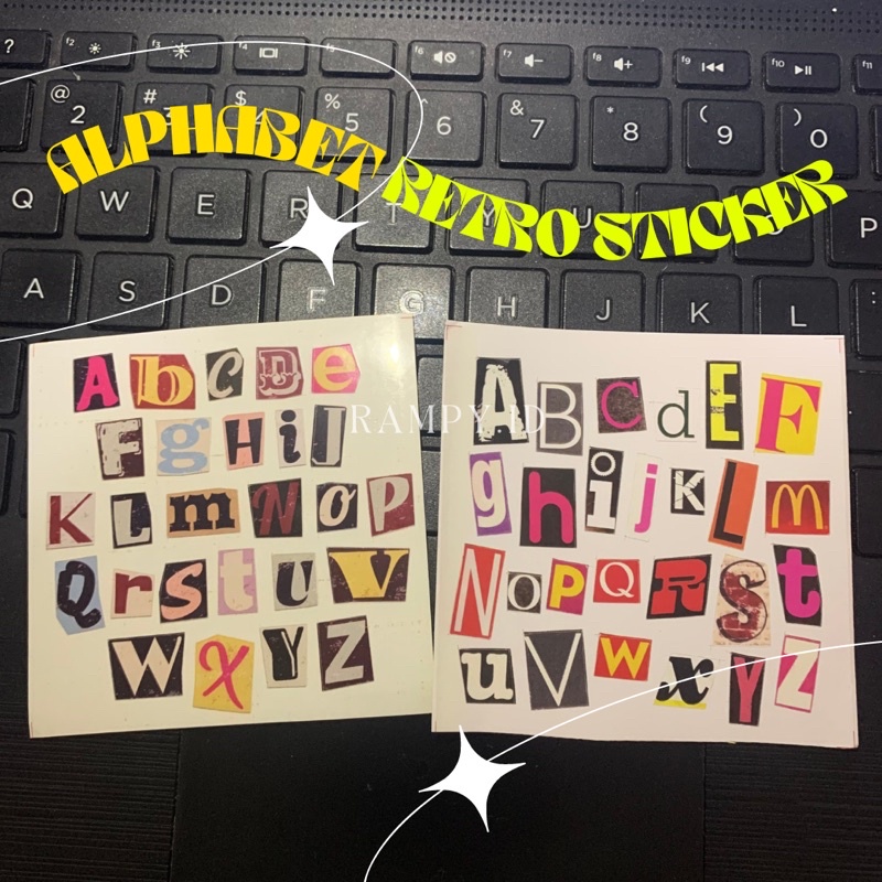 Jual Deco Sticker Alphabet Retro Lucu | Shopee Indonesia