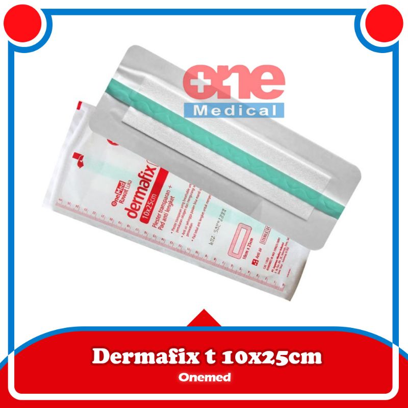 Jual Dermafix T 10cm x 25cm Plester Luka Transparan Anti Air OneMed ...