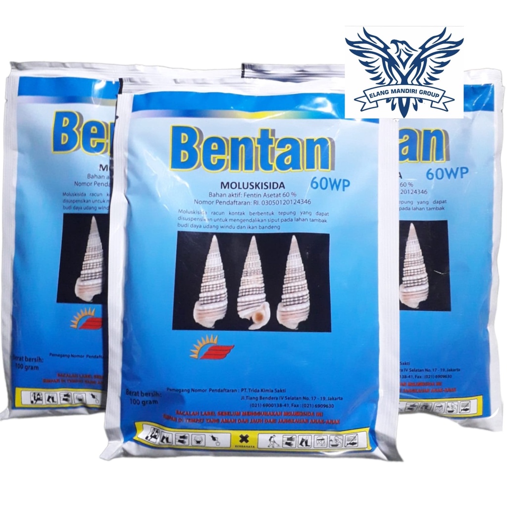 Jual Bentan 60WP Biru 100gr Moluskusida Fentin Asetat 60% Racun Siput ...