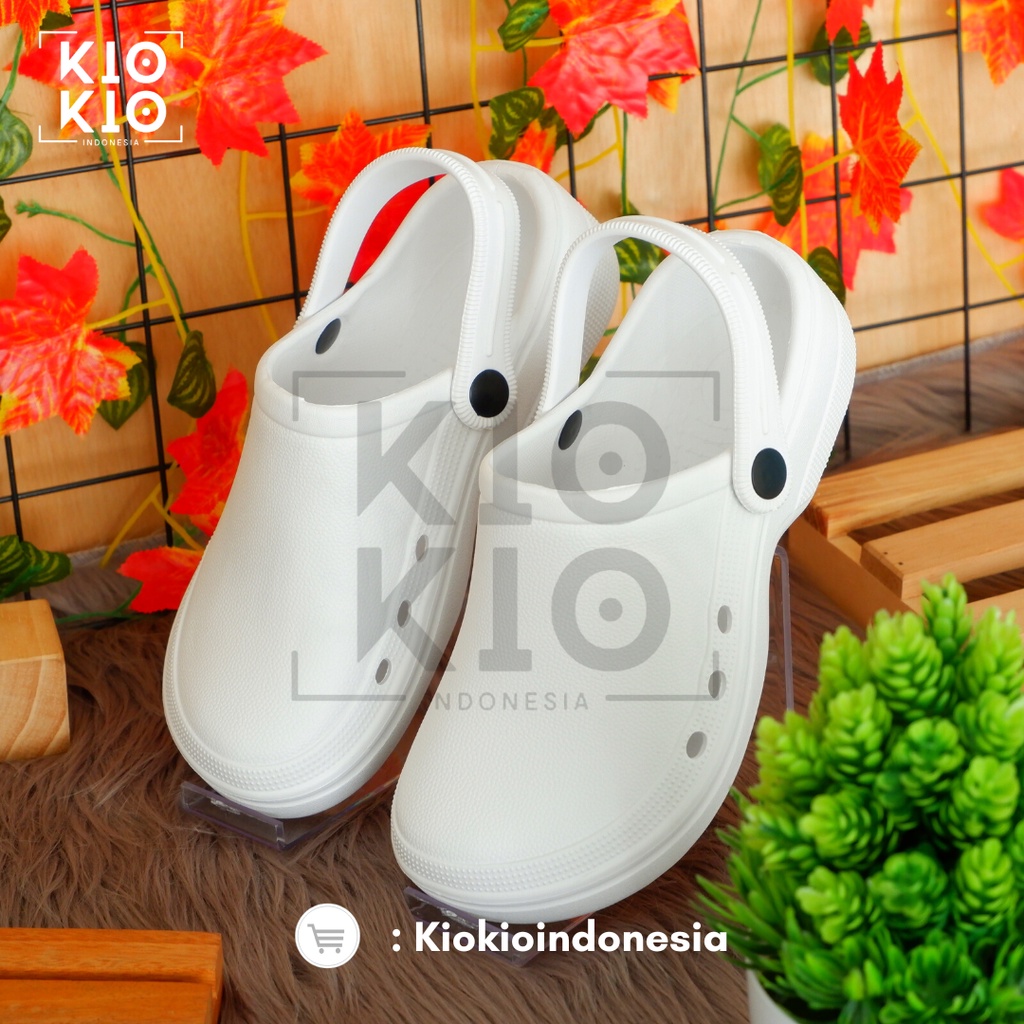 Jual Sendal Kodok Medis Putih Sandal Perawat /Dokter/Bidan Anti Slip ...