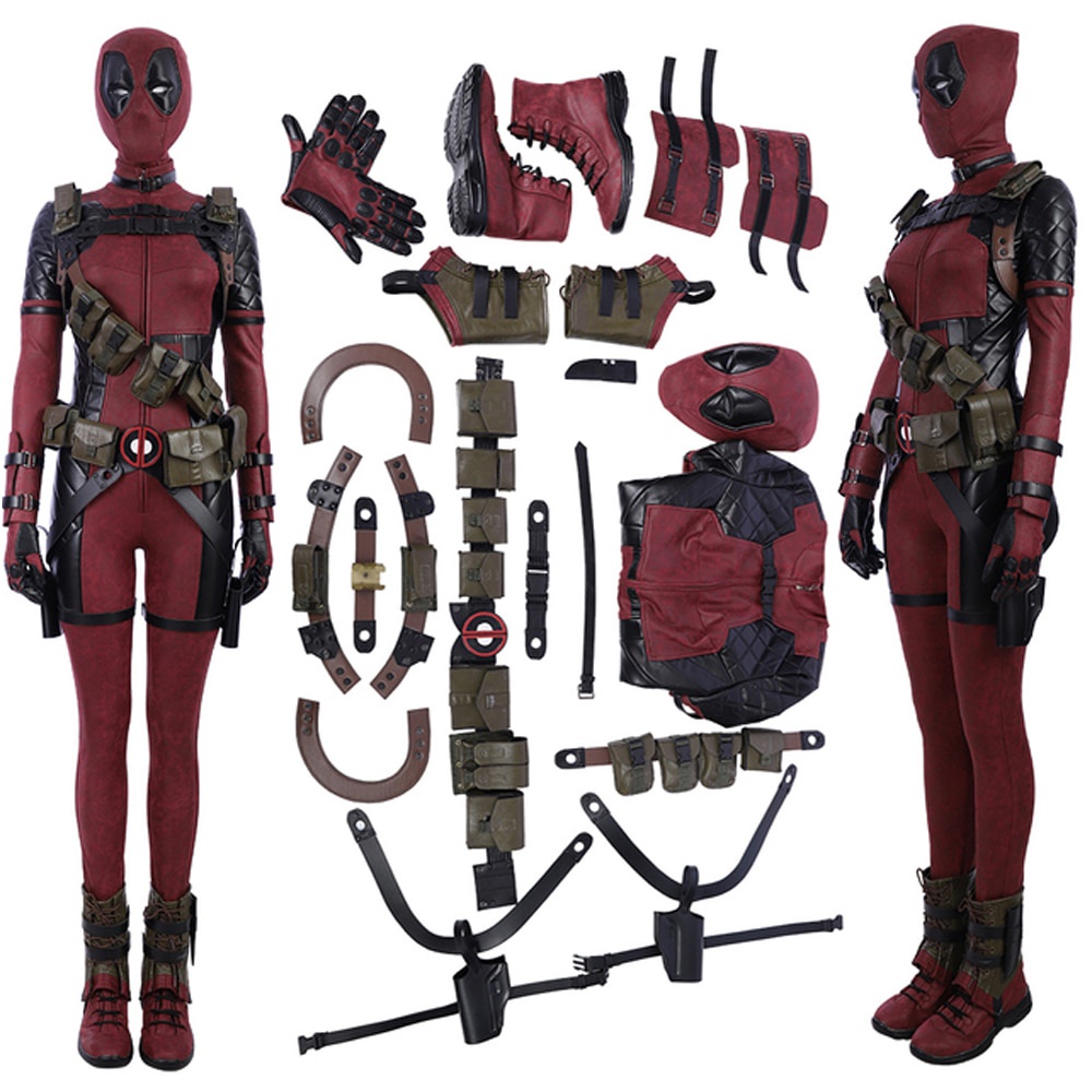 Jual PREORDER Lady Deadpool Cosplay Female Costume Wade Winston Wilson ...