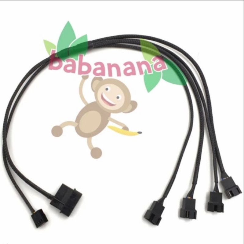Jual Kabel Splitter 1 to 4 Pwm with molex Computer Case Fan cabang hub ...