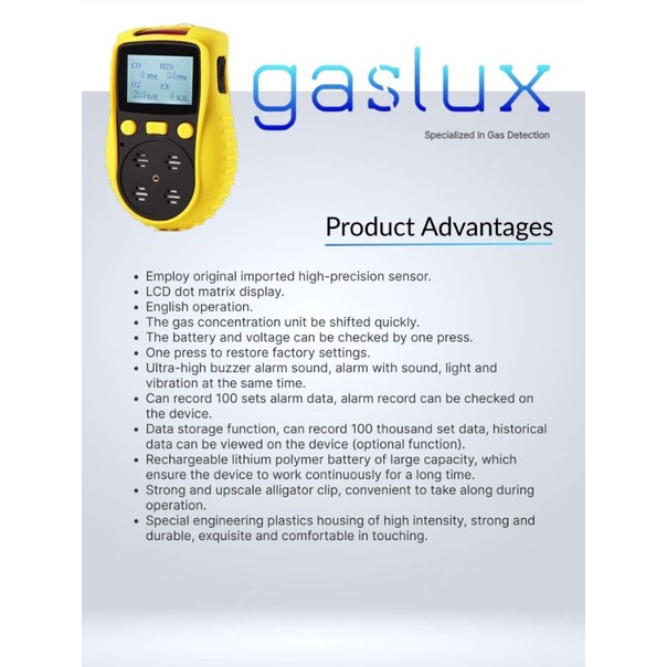Jual MULTI GAS DETECTOR GASLUX NP ORIGINAL | Shopee Indonesia