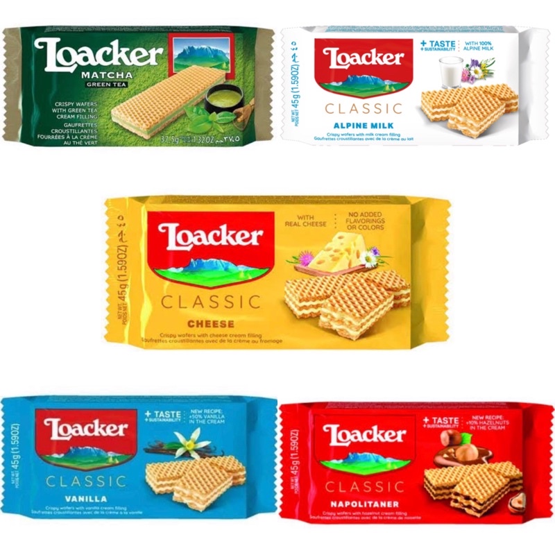 Jual Loacker Quadratini Wafer/Loacker Napolitaner/Loacker Alpine Milk ...