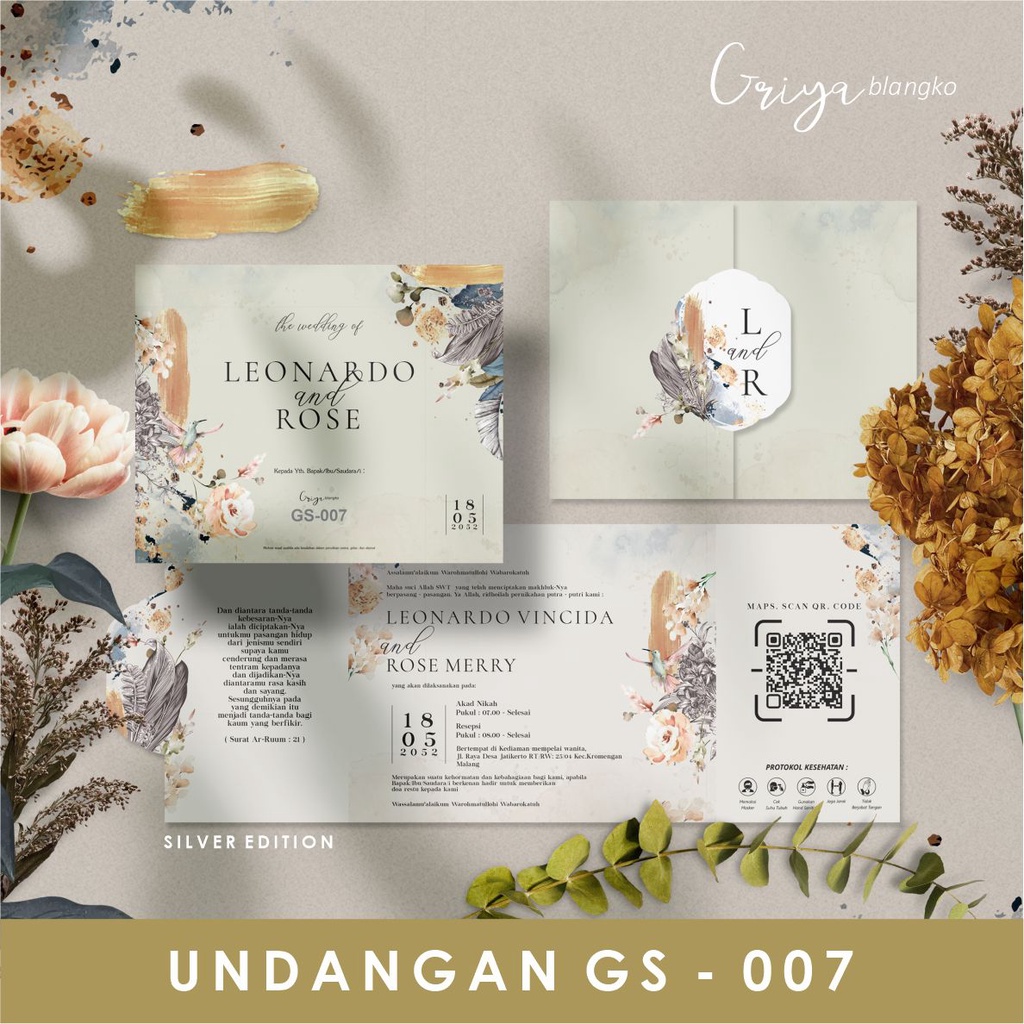 Jual UNDANGAN GS-007 | GRIYA BLANGKO SILVER EDITION | Undangan Pernikahan Murah | Blangko ...