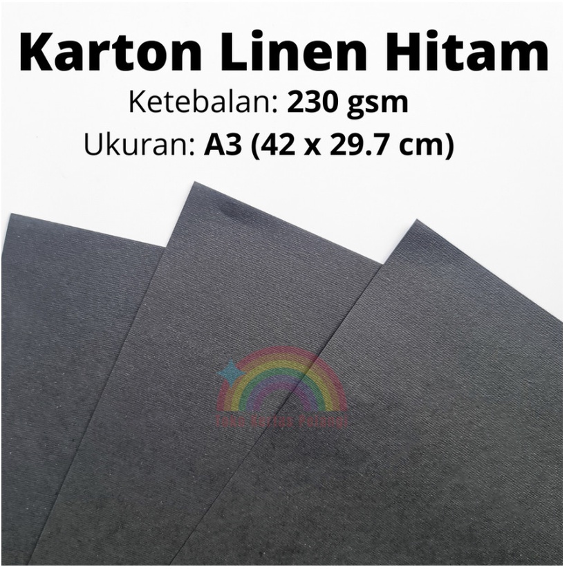 Jual Karton Linen Hitam Ukuran A3 per 25 pcs | Shopee Indonesia