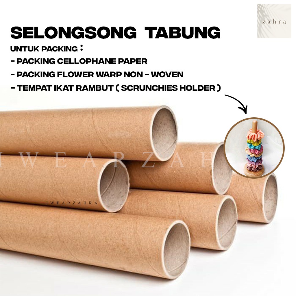 Jual SELONGSONG TABUNG KARTON - Packing Cellophane Paper Flower Wrap ...