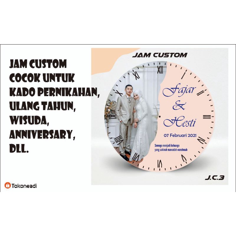 Jual Kado Jam Custom (Bonus Baterai) | Shopee Indonesia