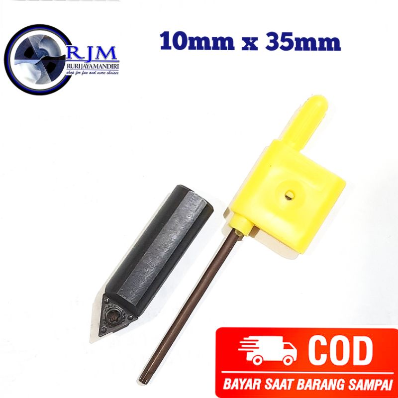 Jual holder pisau korter kolter blok motor 10mm x 35mm free insert baut ...