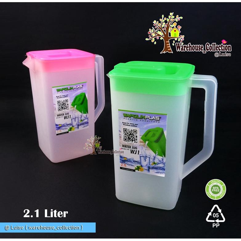 Jual Eskan Air Kotak 2,1 liter Plastik wapolin / Teko Plastik segi / Eskan Kotak / Tempat air ...