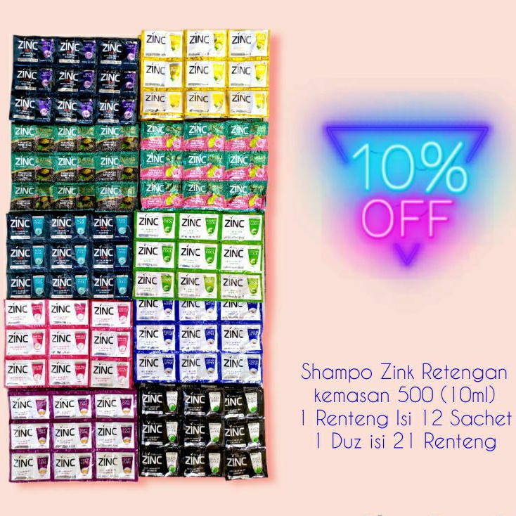 Jual shampo zinc Rentengan 10 ml (12 sachet/renteng) | Shopee Indonesia
