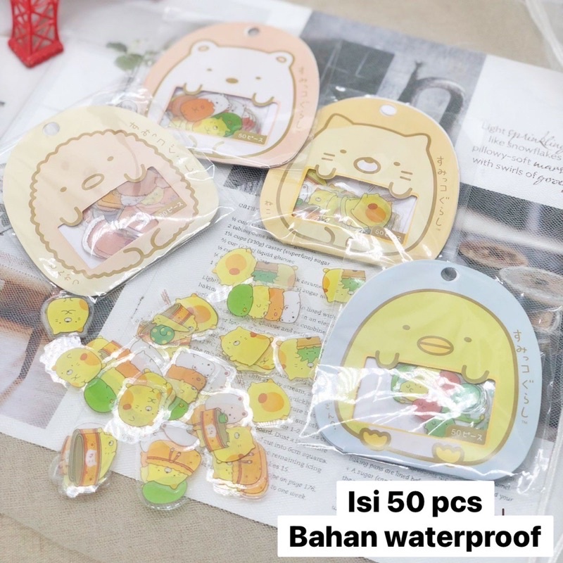 Jual sticker stiker vinyl sumiko gurashi cute isi banyak tempelan die ...