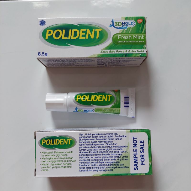Jual Polident 8,5 gr Sample Travel Size Pack Perekat Lem Gigi Palsu ...