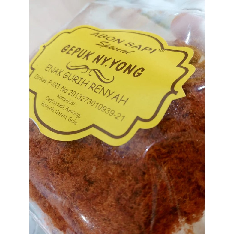 Jual READY JAKARTA 27 SEP 2025 - ABON SAPI SPESIAL GEPUK NY YONG 100 GR ...
