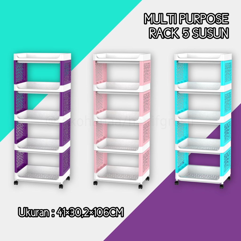 Jual RAK SERBAGUNA 5 SUSUN // UNTUK ALAT ALAT BUKU DLL MURAH | Shopee ...