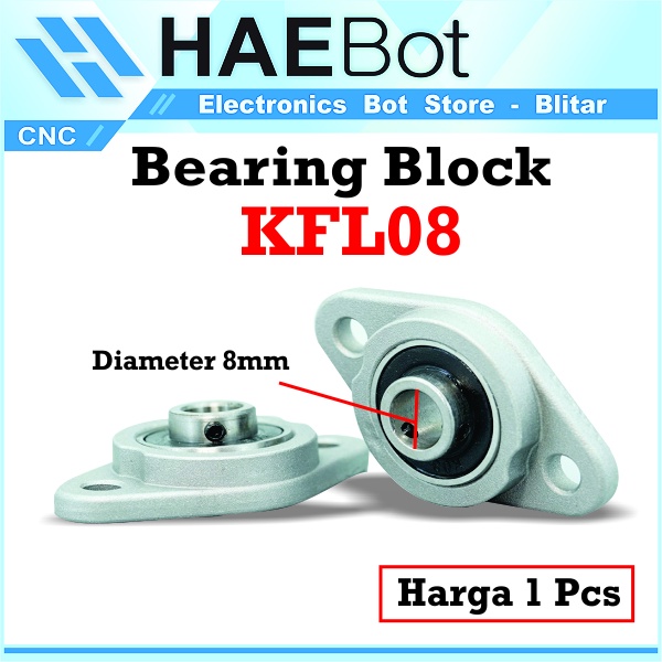 Jual [HAEBOT] Bearing Pillow Block KFL08 KFL 08 8mm Lead Screw Shaft ...