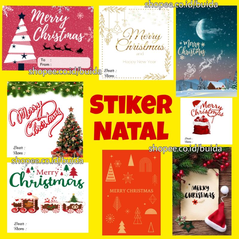 Jual Stiker Natal Sticker Merry Christmas Label Kemasan Segel Packing ...