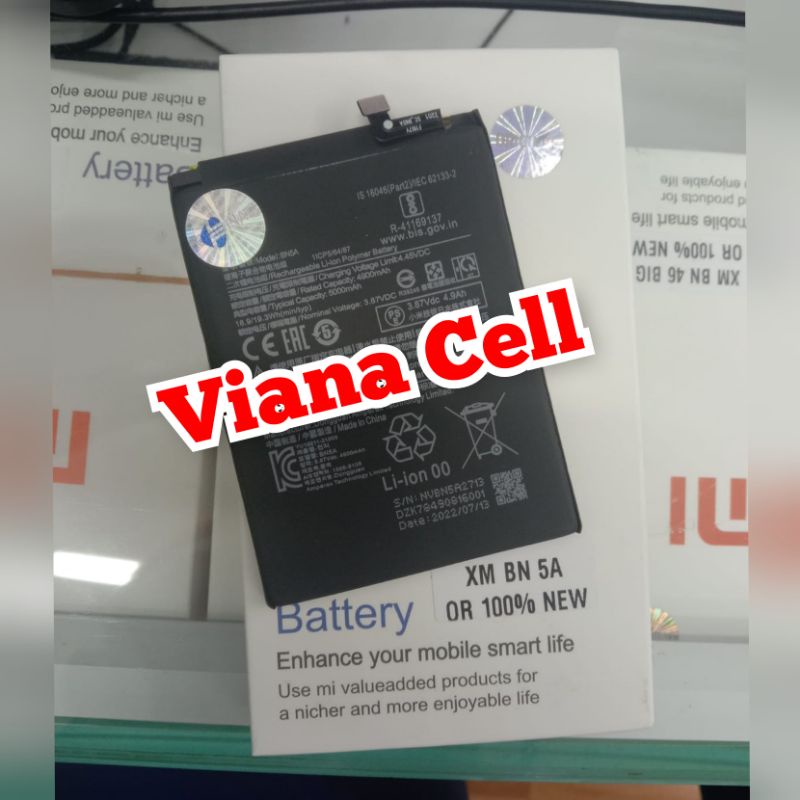 Jual original 100 persen baterai xiaomi redmi note 10 5G bn5a bn-5a ...