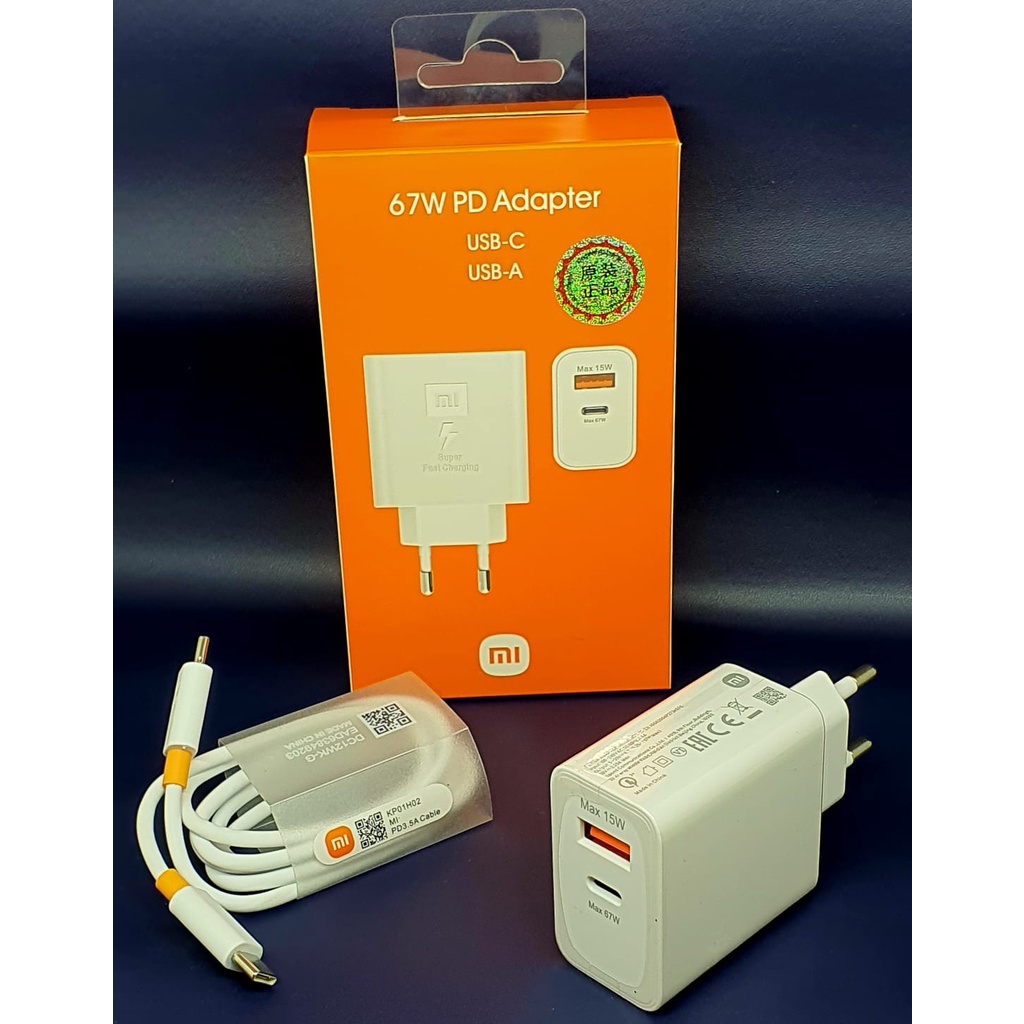 Jual ORIGINAL Charger Xiaomi 67 WATT Super Fast Charging Turbo USB Type ...