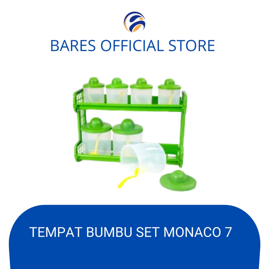 Jual Rak Tempat Bumbu kitchen set MONACO 7 tabung transparant | Shopee ...