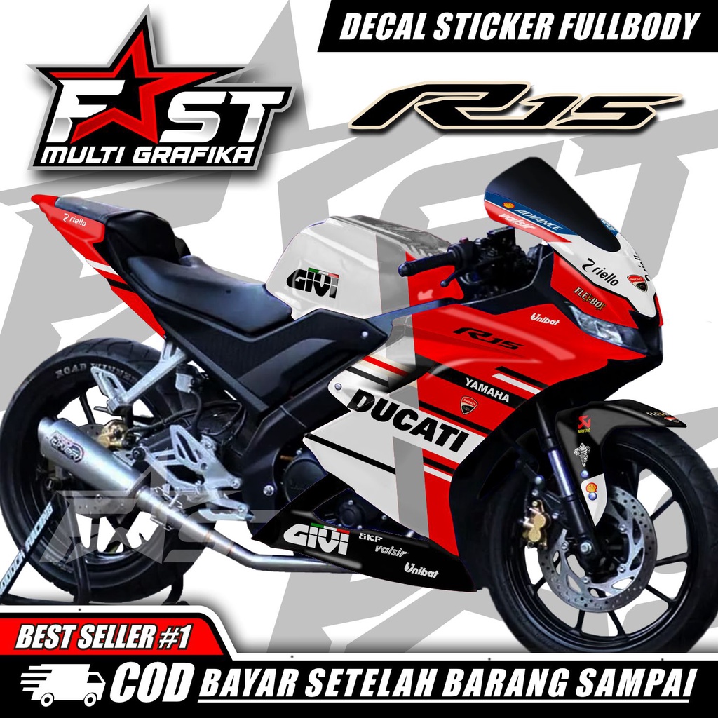 Jual Sticker Striping Decal Yamaha R15 V3, Sticker Decal R15 V3 ...