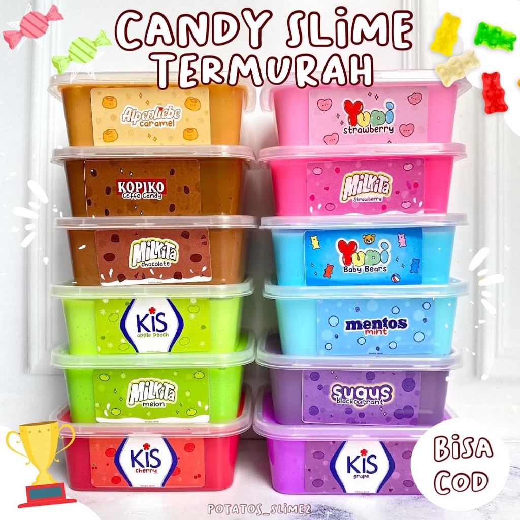Jual Candy Slime Termurah 200ml by Potatos_Slime2 Berkualiatas | Shopee ...