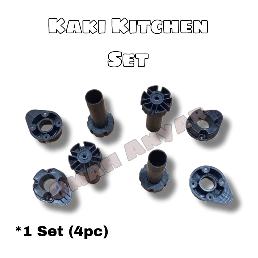 Jual Kaki Meja Lemari Kitchen 10cm Set Dapur Stabil Adjuster Plastik ...