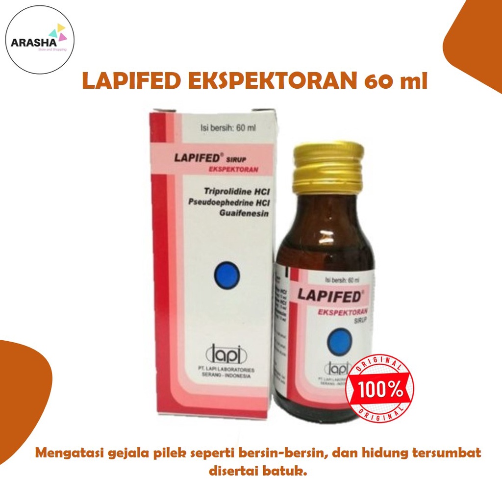 Jual LAPIFED EXPECTORANT SIRUP Obat Batuk/Pilek/Flu/Bersin Bersin ...