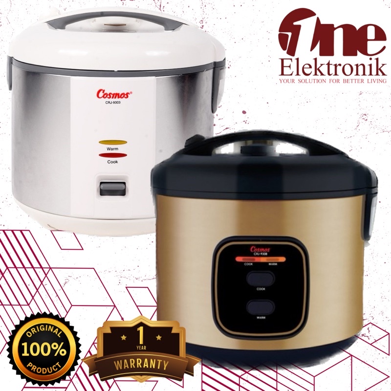Jual Rice Cooker Cosmos Panci dan Body Stainless Steel 2 Liter CRJ 9303 ...