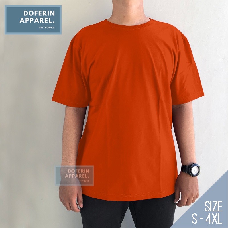 Jual Doferin Kaos Polos TERRACOTTA Premium Size XL 2XL 3XL 4XL 5XL ...