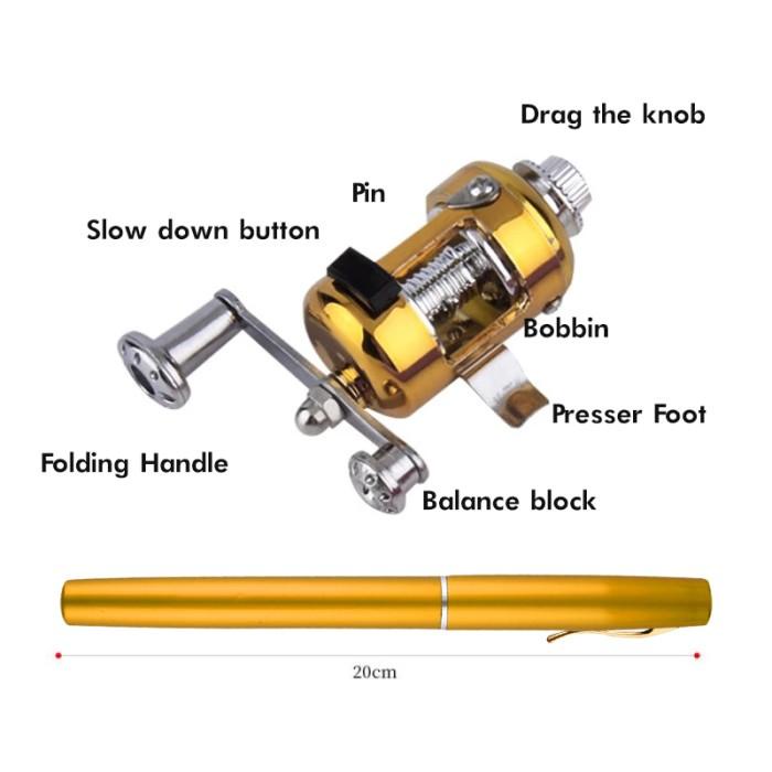 Jual Paket Pancingan Pulpen Mini Fishing Rod Pen Joran Pancing ...